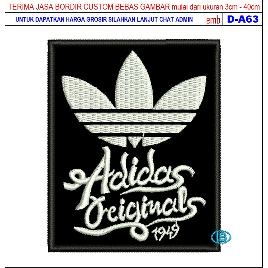 Logo EMBROIDERED PATCH D-A63 ADIDAS 1949 REVIEW/TESTIMONI | Shopee Malaysia