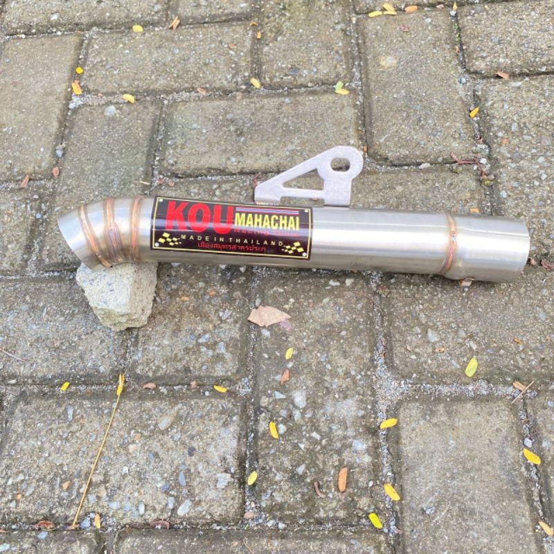 Open spec Canister kou mahachai high mouth blue exhaust pipe for xrm rs ...