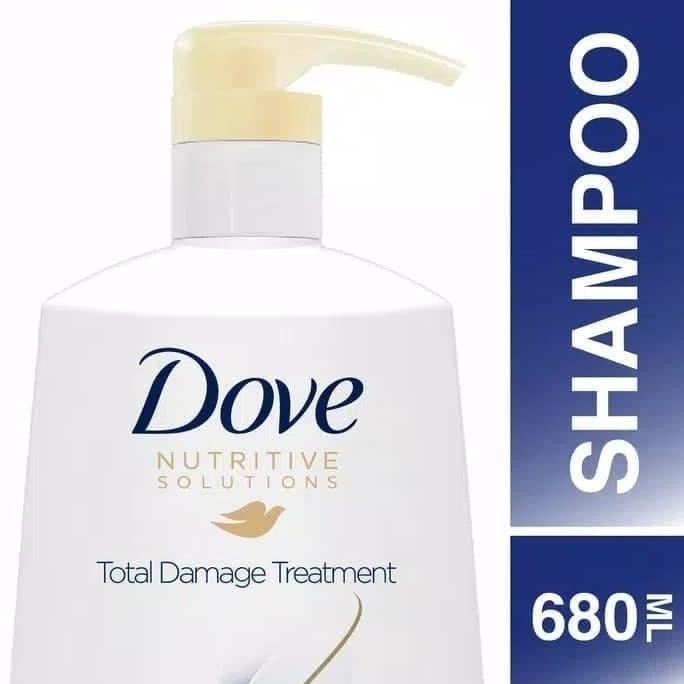 DRY DOVE DAMAGE HAIR SHAMPOO 680 ML TOTAL DAMAGE TREATMENT SHAMPOO ...