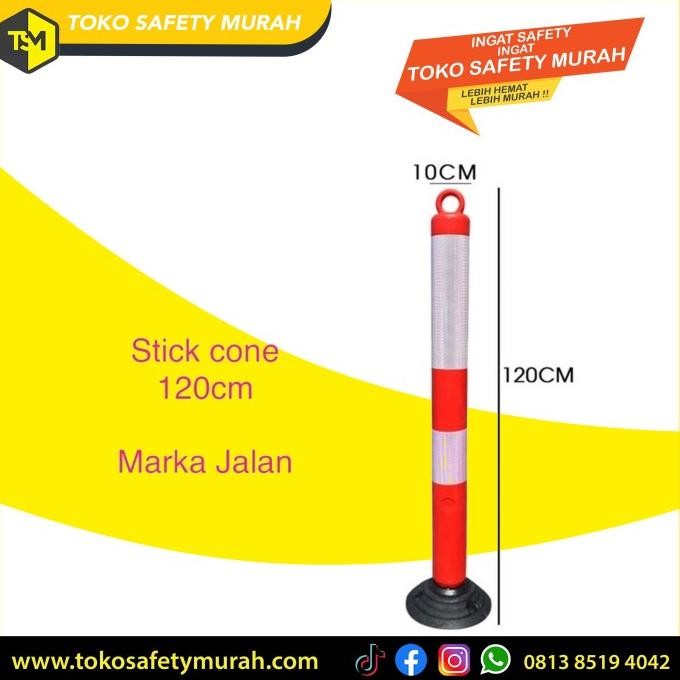 Stick cone 120 cm T Top Bollard Base Rubber Road Barrier Pole | Shopee ...