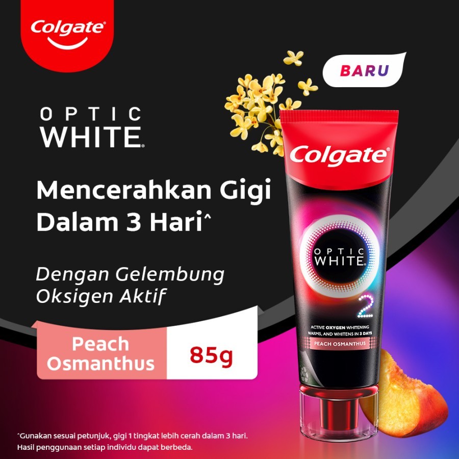 Colgate Toothpaste Optic White O2 Peach Osmanthus 85Gr | Shopee Malaysia