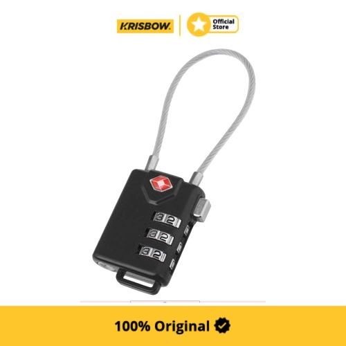 HITAM Krisbow Padlock Tsa Padlock 3 Number W/ Wire Tie - Black | Shopee ...
