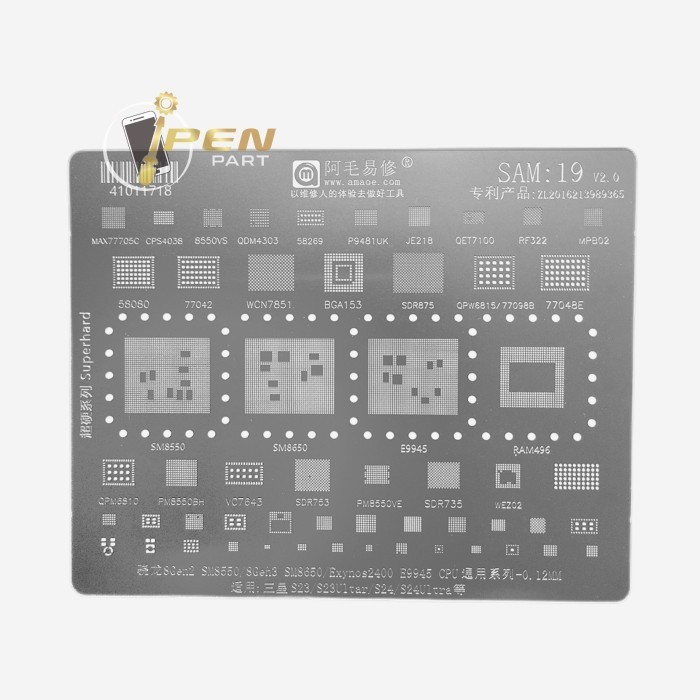 Mold Plate E9945 Sam19 SM8550 SM8650 Original Amaoe BGA Stencil | Shopee Malaysia