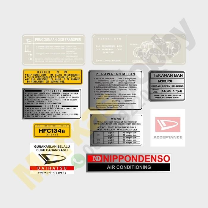 Original Daihatsu Taft GT Hiline Rocky Independent Hunter Sticker Set ...