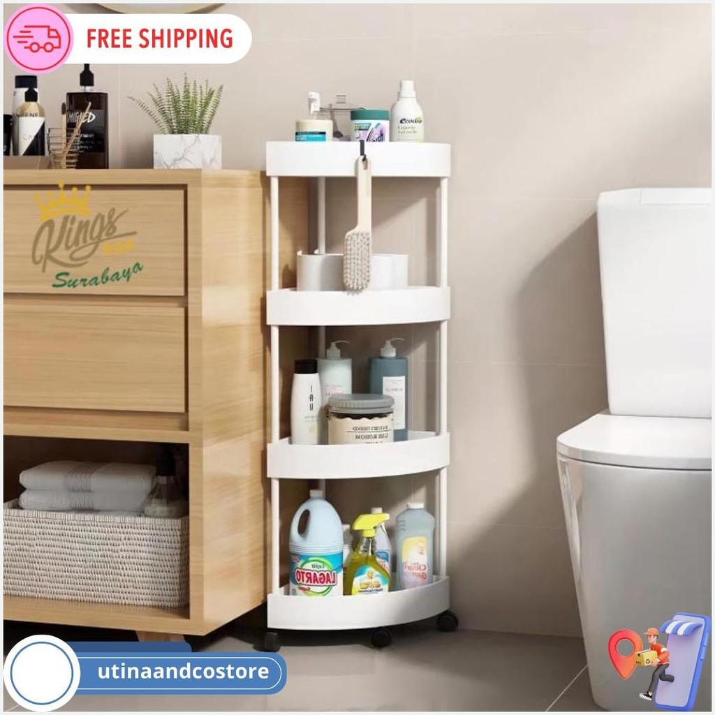 Kitchen Corner Shelf Triangle Kitchen Shelf Plastic Trolley Shelf ...