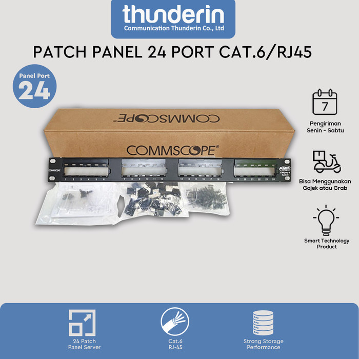 Patch Panel 24 Ports Cat6 RJ45 Loaded/Patch Panel Server 24 Ports ...