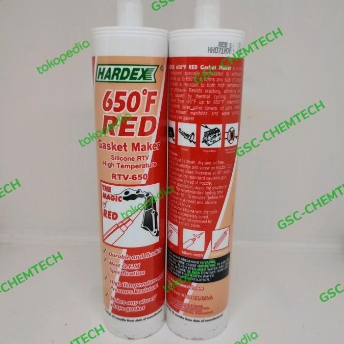 Hardex Gasket Red Silicone RTV 650F (300g) | Shopee Malaysia