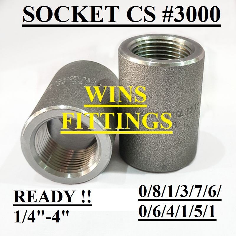Socket CS sch80 3000 3/4" A105 drat full coupling Steel coupler NPT Socket weld SW class 3000 ...