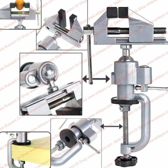 Desk Clamp Vise Table Clamp Can Be Rotated 360 Rotable Neck Table Vise ...