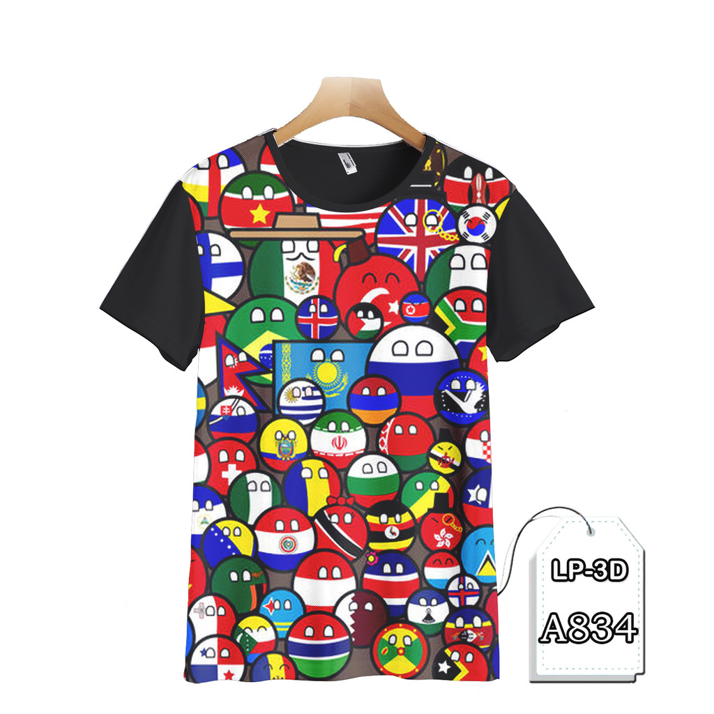 Countryballs T-Shirts For Children And Adult Men 3D Printing LP3D-A834 ...