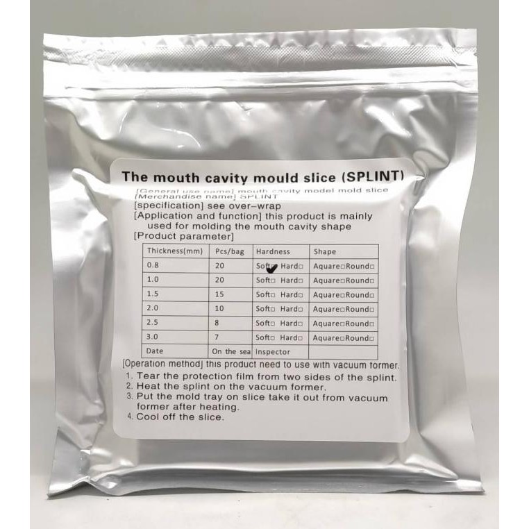 Dental Retainer or plastic splint Soft 0.8mm | Shopee Malaysia