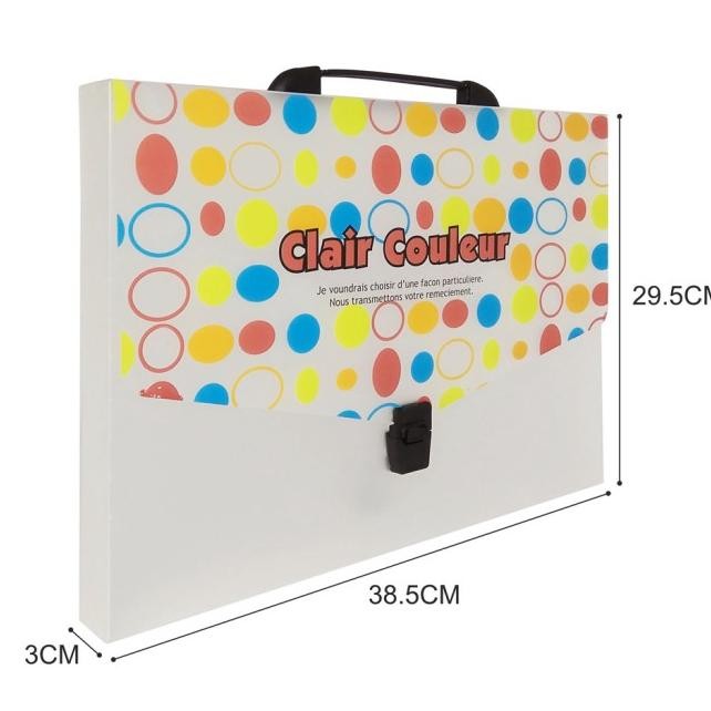 Tomox CARRY FILE BOX WITH HANDLE F4 (FOLIO) MOTIF DOCUMENT MAP | Shopee ...