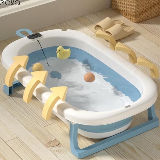 Keola Soft Foldable Baby Bath Tub | Soft Col Baby Folding Bathtub ...