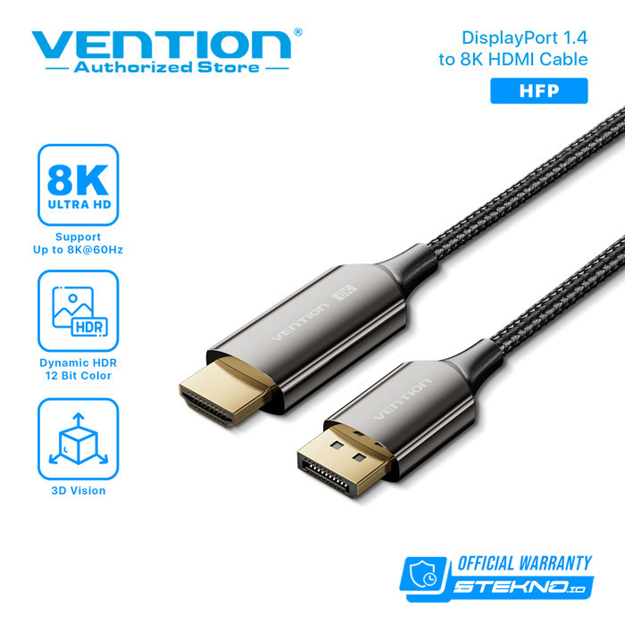 Vention DisplayPort Cable DP Male to HDMI Male Converter 8K 4K HDR | Shopee Malaysia