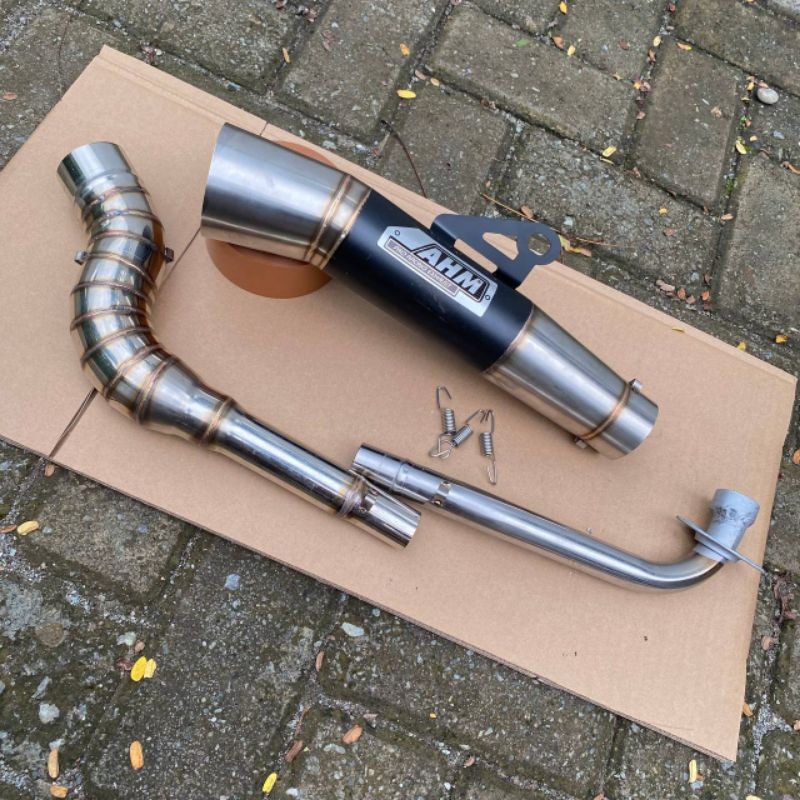 Super Open spec AHM 1set ellbow tube type 51mm for xrm 125 xrm 110 wave ...