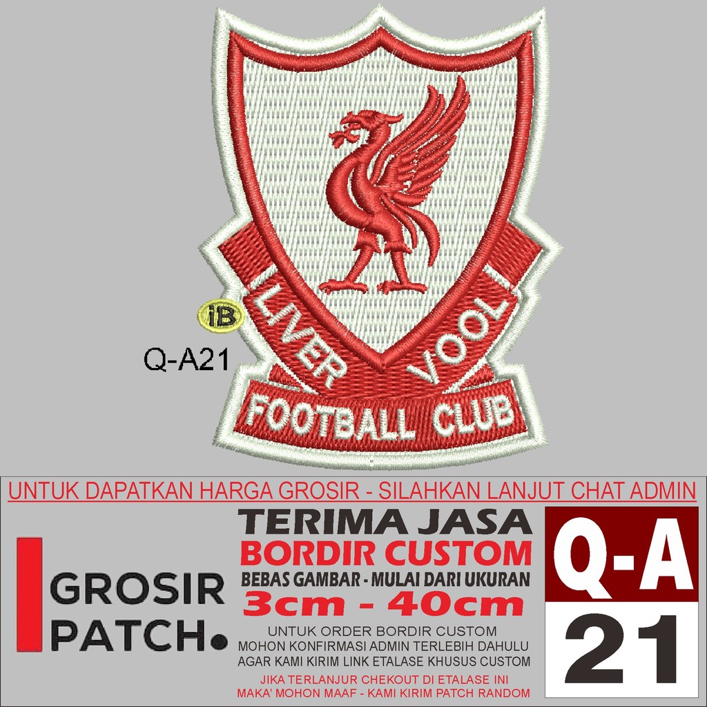 Q-A21 LIVERPOOL FOOTBALL LOGO EMBROIDERY PATCH ENGLISH LEAGUE FOOTBALL ...