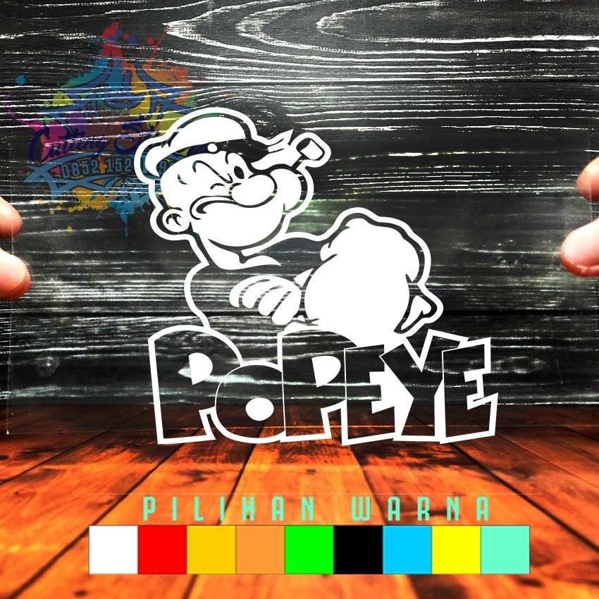 Cutting Sticker Popeye Variation Motorcycle Car Sticker Embossed Cool ...