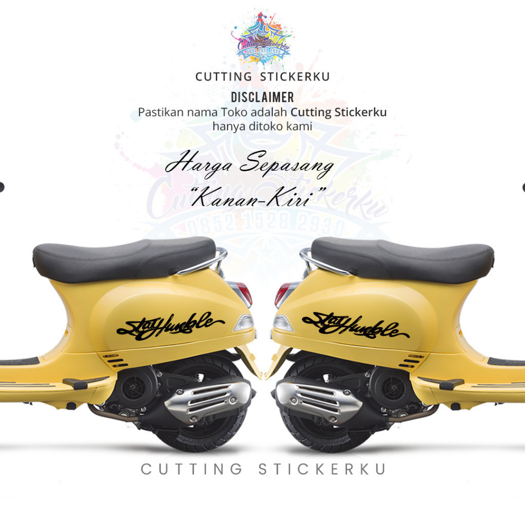 Cutting Sticker Long Stay Humble Variation Motorcycle Car Sticker ...