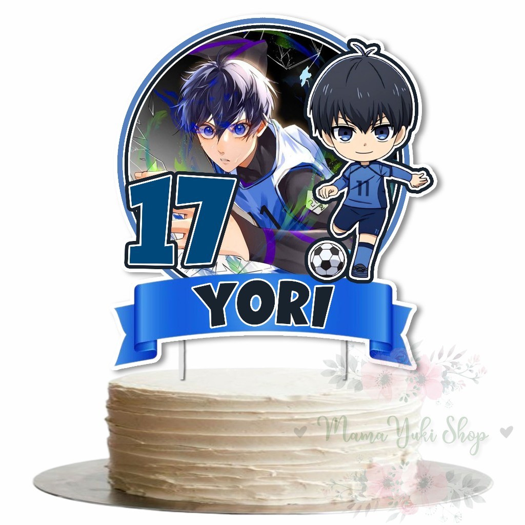 Cake Topper Children's Birthday Cake Decoration with YOICHI ISAGI BLUE ...