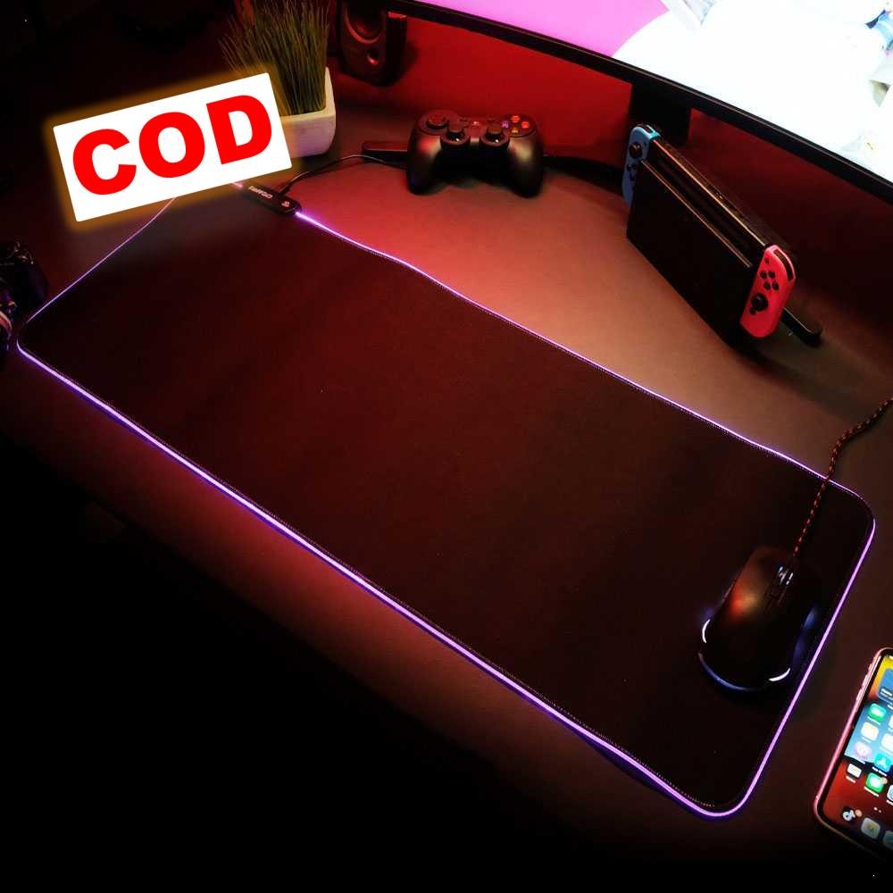 Large XL Gaming Mouse Pad RGB LED Anti-slip Comfortable Game Table Mat ...