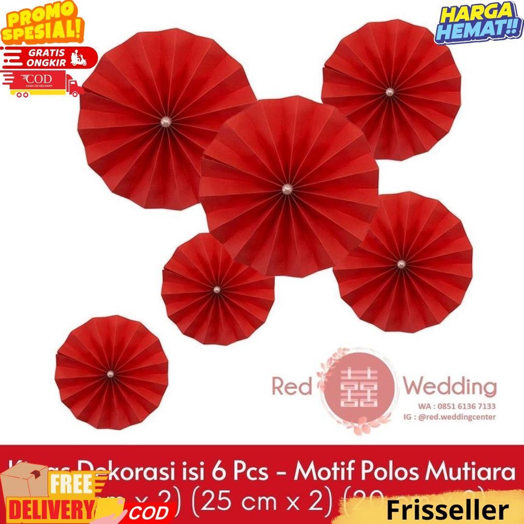 [Fortune Fu] Paperfan Decor Set Fan Shape Decoration with Fu/Hok ...