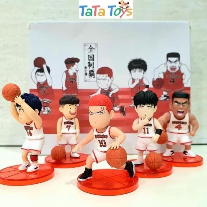 Figure SET Slam Dunk Anime - Chibi Shohoku Team - Dasin Mini SlamDunk ...