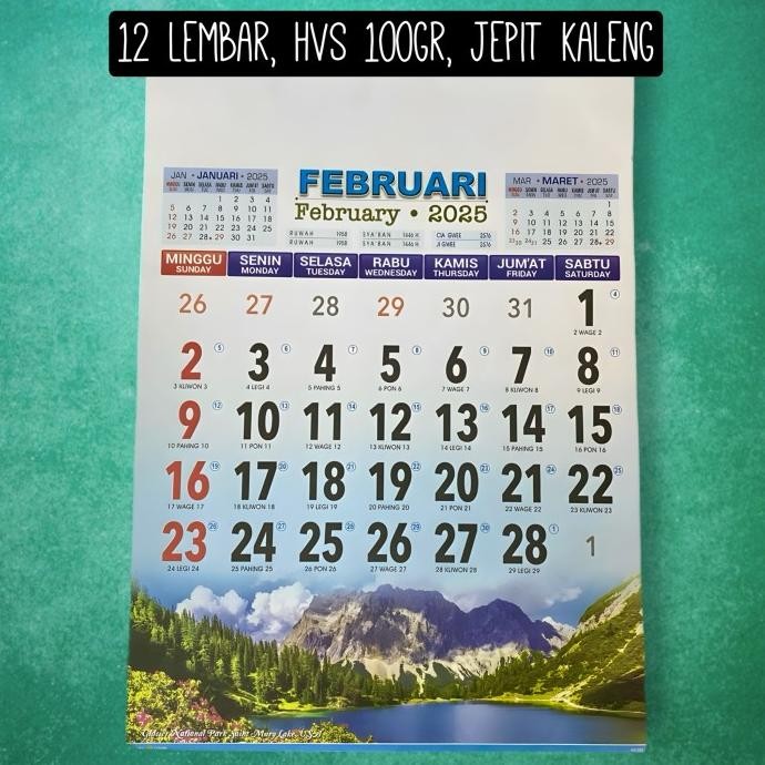 Wall Calendar 2025 AO 732 Jumbo Executive Design | Shopee Malaysia