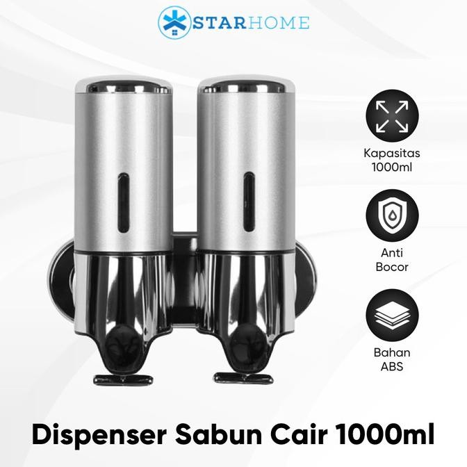 Homivo Liquid Soap Dispenser 1000ml Lock Liquid Soap Holder 2 Tubes ...