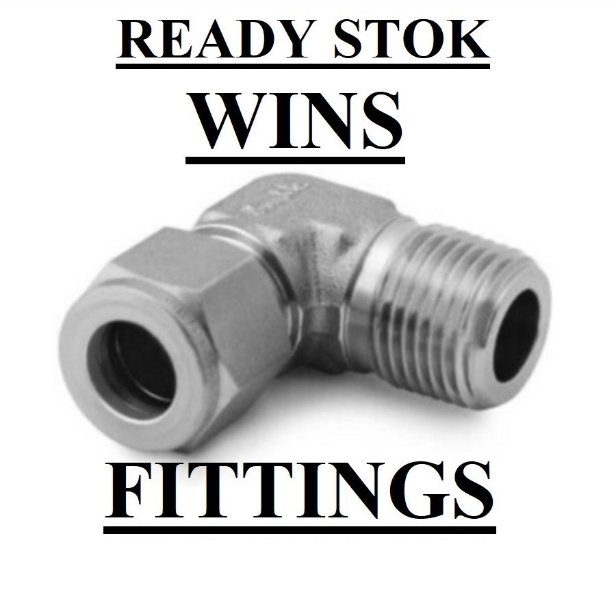 Fd-lok Male Elbow Connector 1/4" OD X 3/8" NPT SS 316 Stainless Steel ...