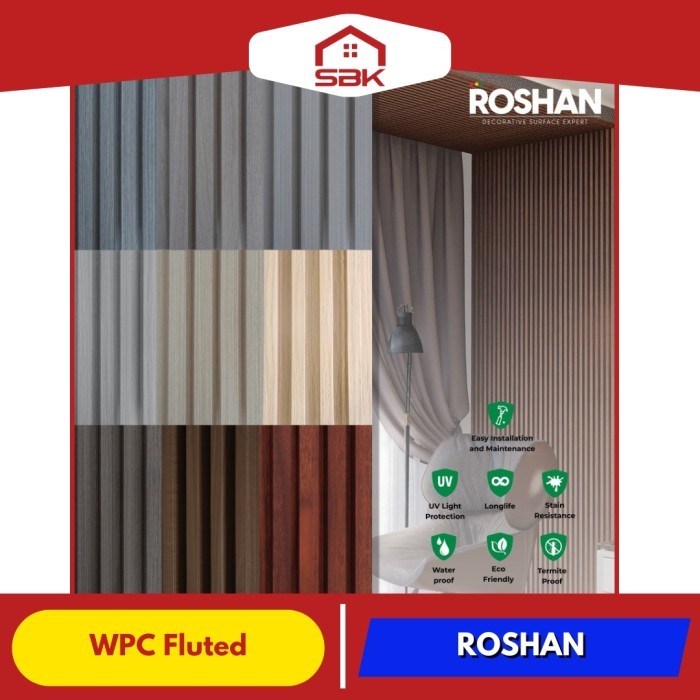 Wpc Roshan Fluxed Wall Panel Wall Decor 2900x160MM | Shopee Malaysia