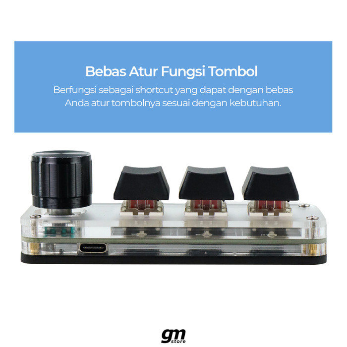 Macro Pad Mechanical Keyboard For Editing Multimedia Knob Shortcut ...