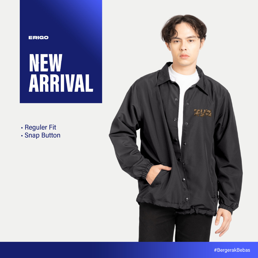 Erigo Coach Jacket Graphic Avanesh Asphalt Unisex | Shopee Malaysia