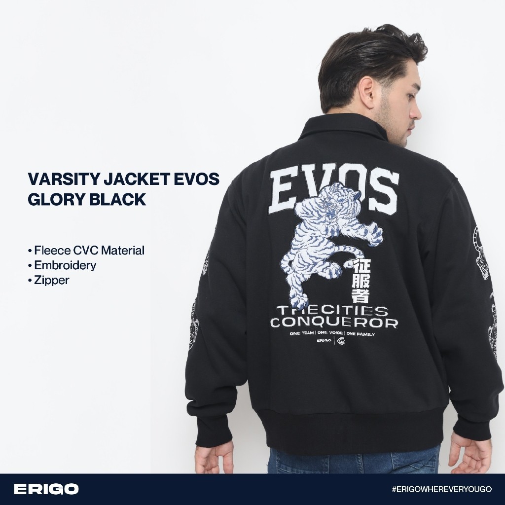 Erigo Varsity | Evos Glory Black | Shopee Malaysia