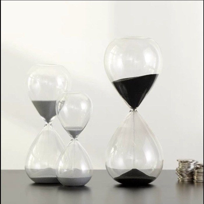 Ready AIKA SAND HOURGLASS/ GLASS SAND CLOCK ROOM DECORATION/ TABLE ...