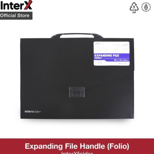 Expanding FILE WITH HANDLE FOLIO INTERX PLASTIC SEASON MAP DOCUMENT BAG ...