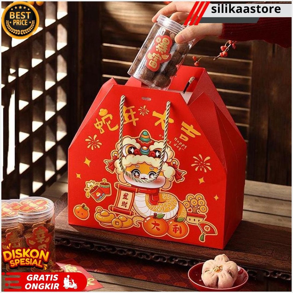 Sincia Chinese New Year Hampers Bag Luxury Parcel Bag Jar Jar / Nian ...
