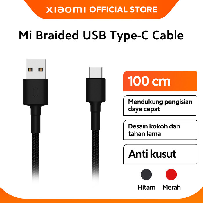 Official Xiaomi Mi Braided USB Type-C Cable 100cm | Shopee Malaysia
