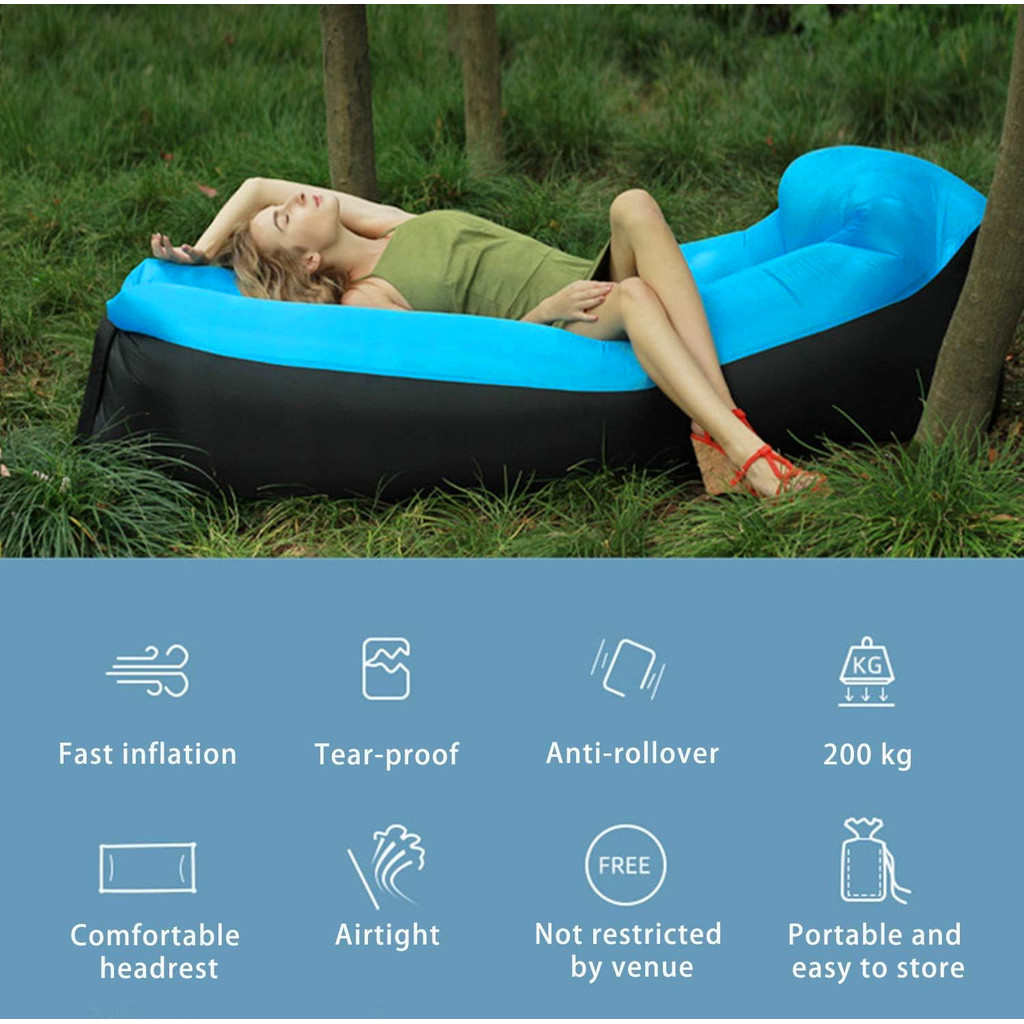 Zxz Wind Lazy Chair Sofa Airbed Inflatable Lazy Bean Bag 230x70cm ...