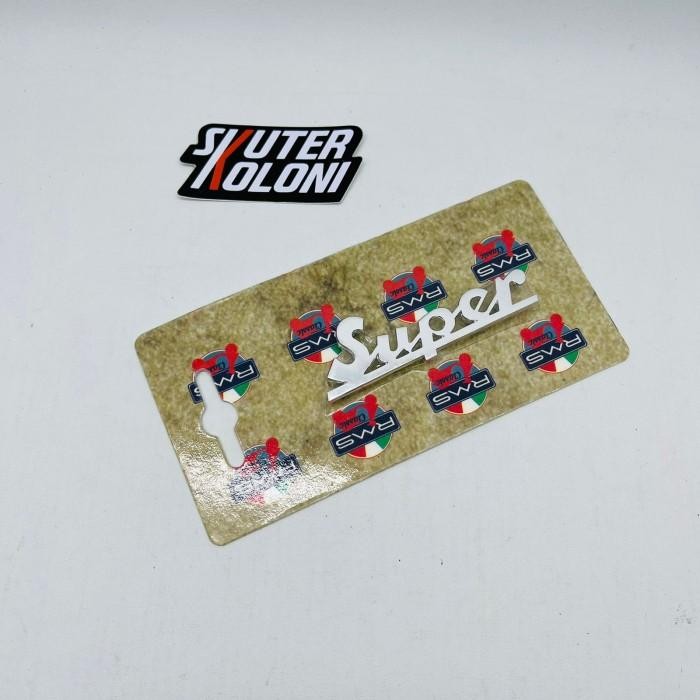 RMS Emblem Badge Super Body front side Original Vespa Super Original ...
