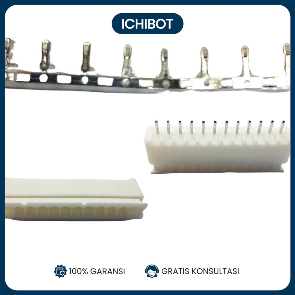 PUTIH Socket XH2.54 Connector 2.54mm 12P White 12 Pin Male Female Straight 1 Set | Shopee Malaysia