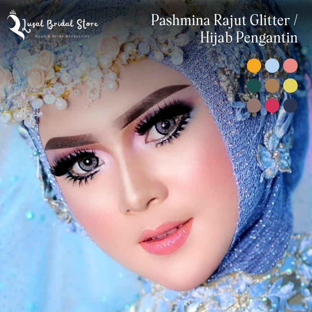 Glitter Knitted Pashmina Bridal Hijab Inner Tudung | Shopee Malaysia