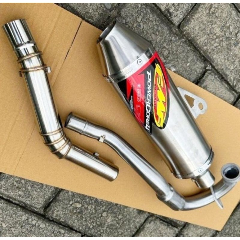Exhaust Open Spec pipe FMF f4 elbow and canister exhaust for motorcycle ...