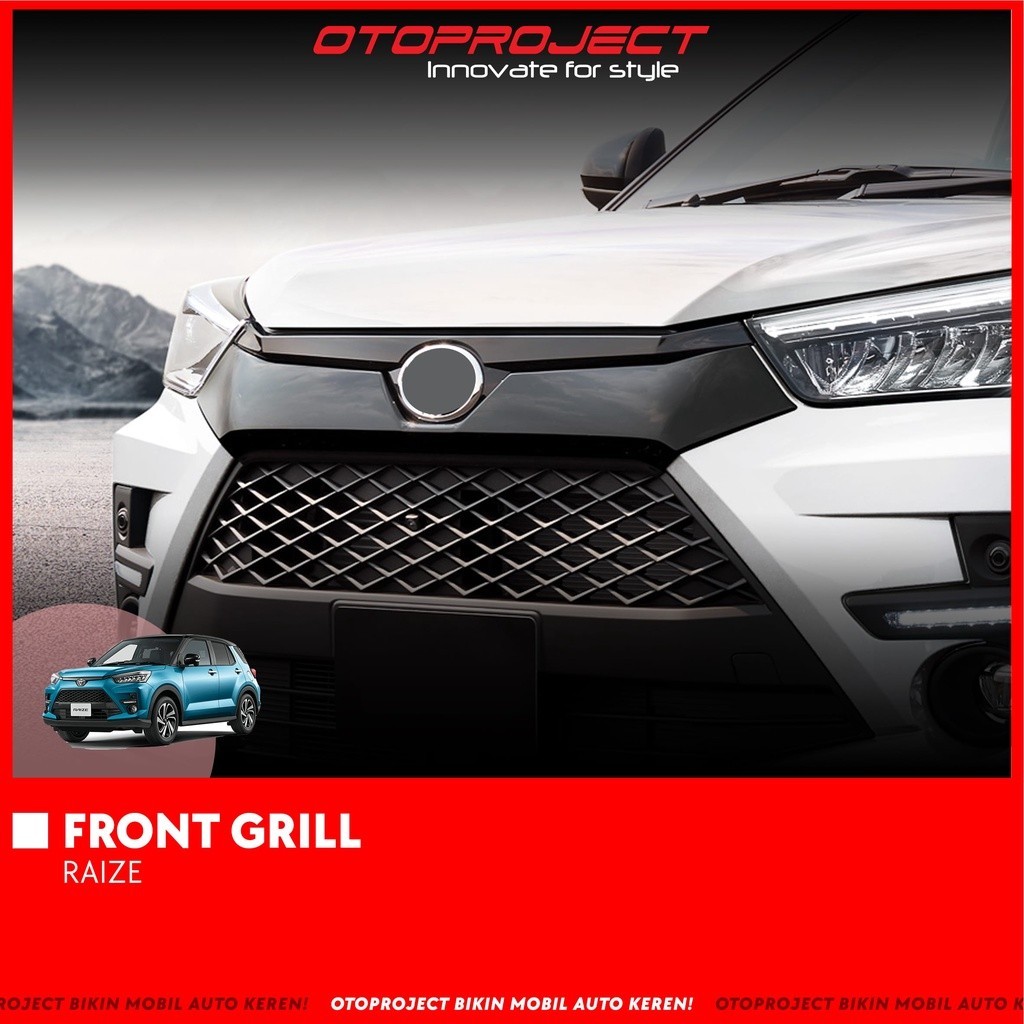 Otoproject - Front Grill Raize V1 Glossy Black | Raize Front Grill ...