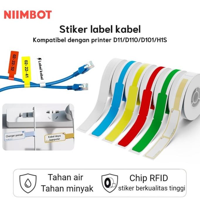 NIIMBOT D11_H D110_M D101 Fiber optic network cable label sticker ...