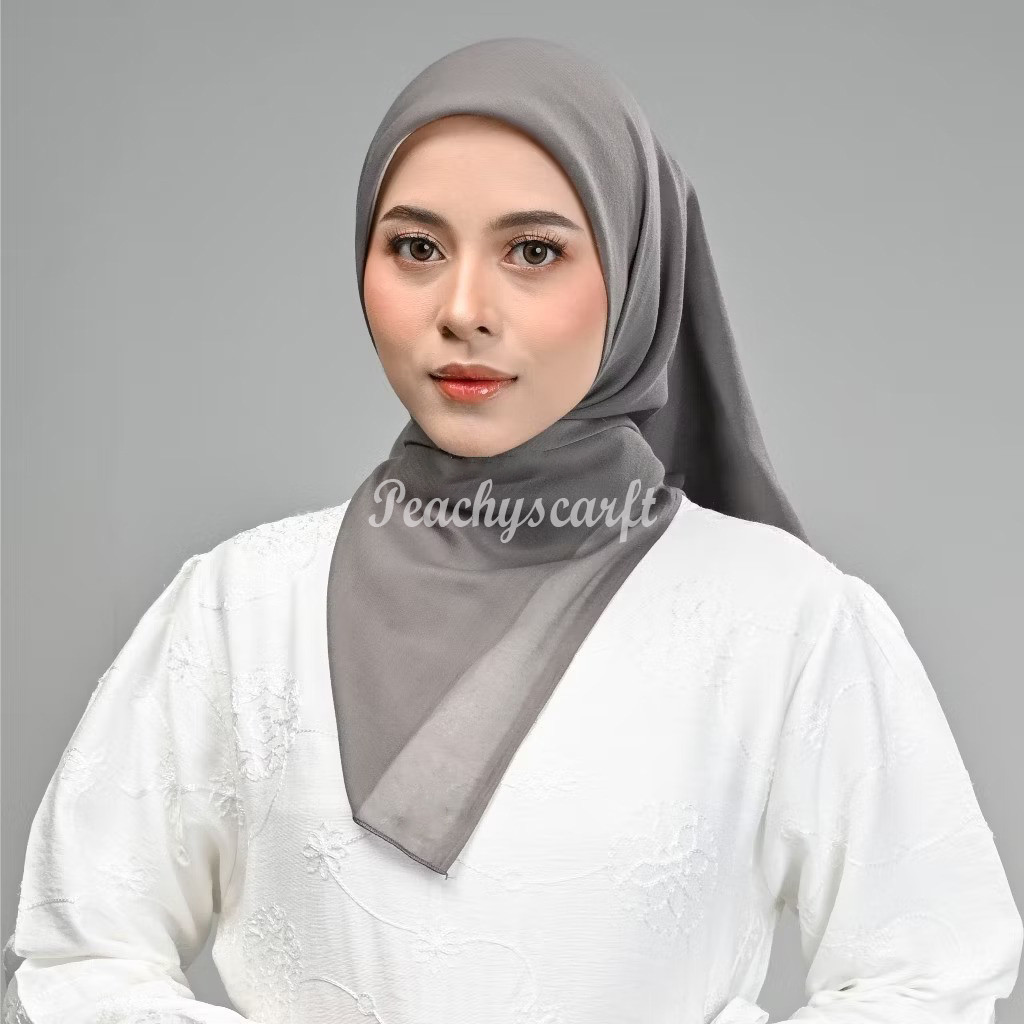 Plain Vintage Paris Square Hijab 110 x 110 cm Neci 2 sides | Paris ...
