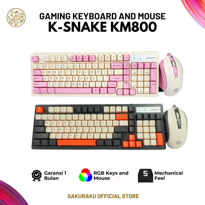 Km800 - 98 Keys Gaming Mechanical Feel K-Snake Keyboard with Mouse ...