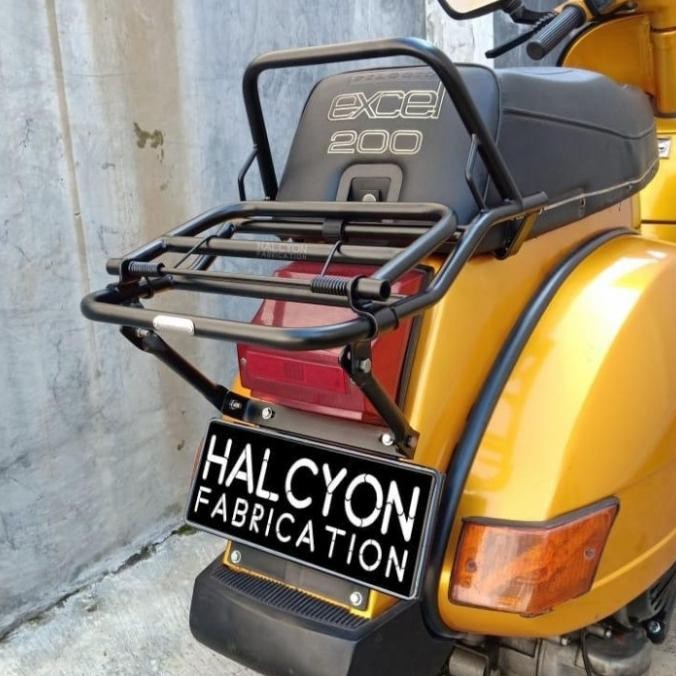 HALCYON backrack/rear rack vespa px black coating | Shopee Malaysia