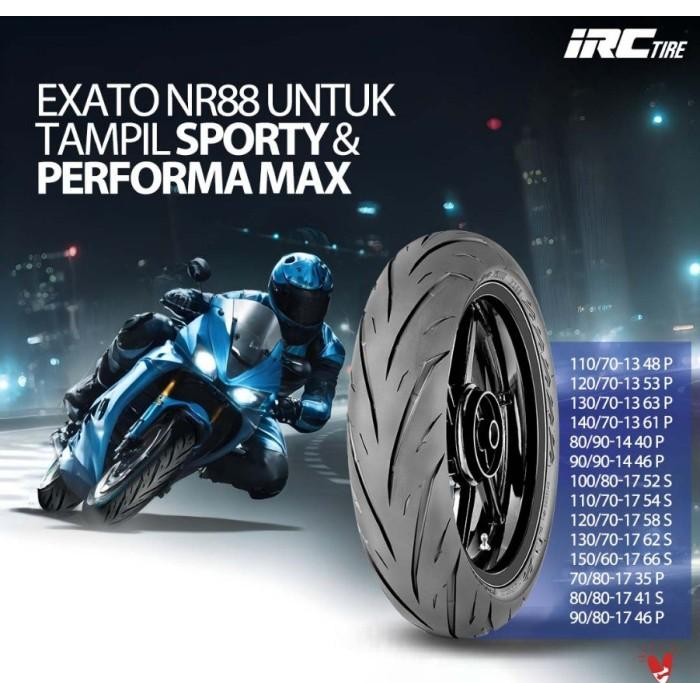 Irc TIRE 110/70-13 EXATO NR88 TUBELESS Motorcycle Tire CB 150RR, CBR ...
