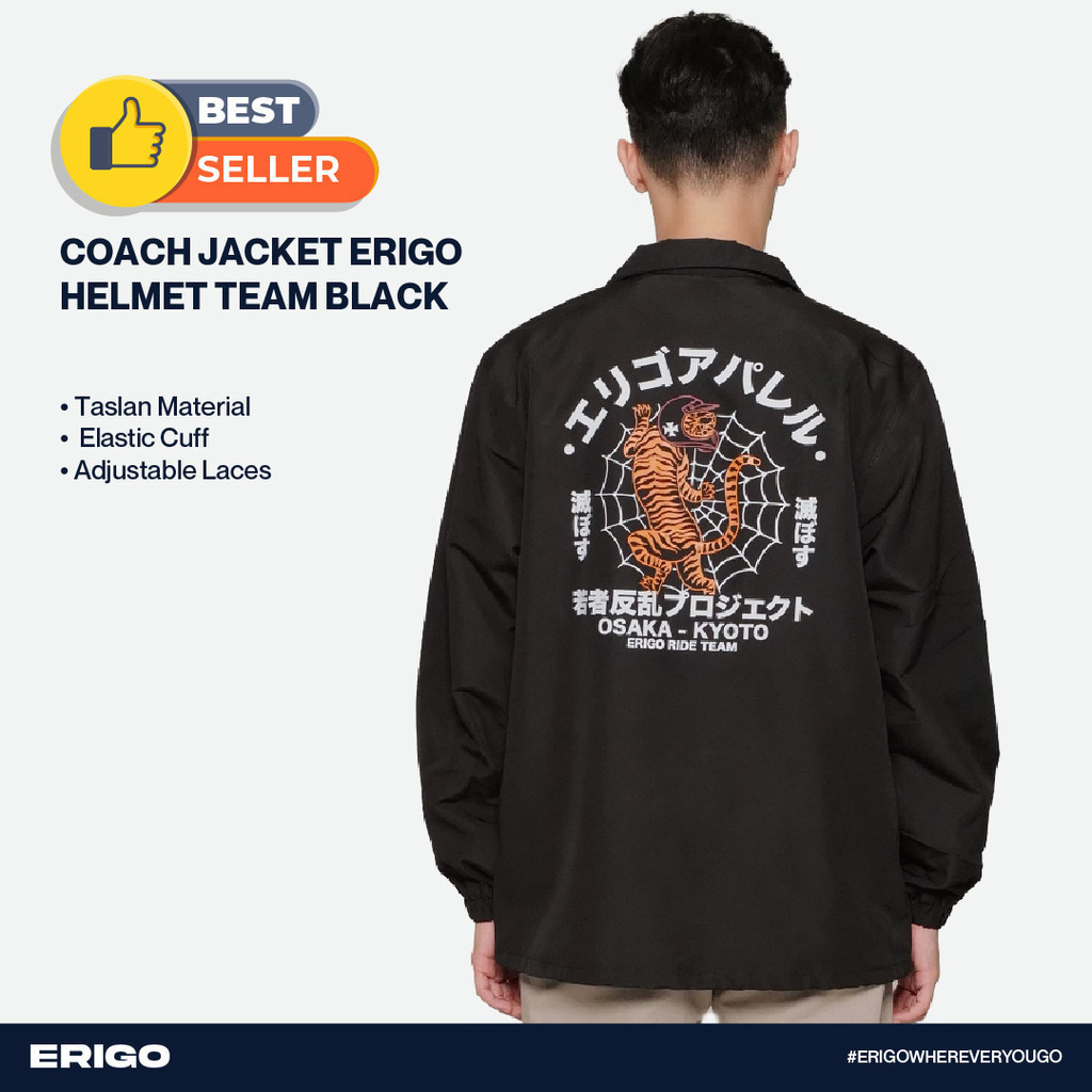 Erigo Coach Jacket Erigo Helmet Team Black Unisex | Shopee Malaysia