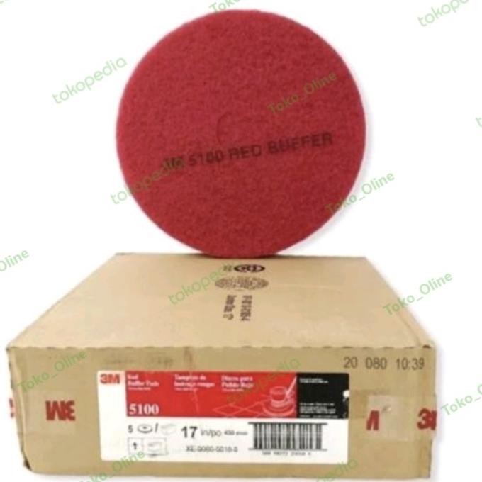 3M Red Buffer Pad 5100 17 Inch / Floor Buffing Pad 17" (1pc) | Shopee ...